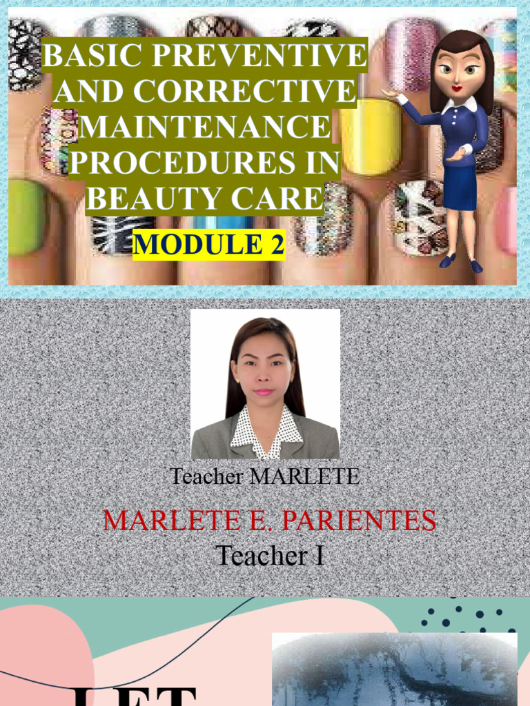 Basic Preventive And Corrective Maintenance Procedures In Beauty Care