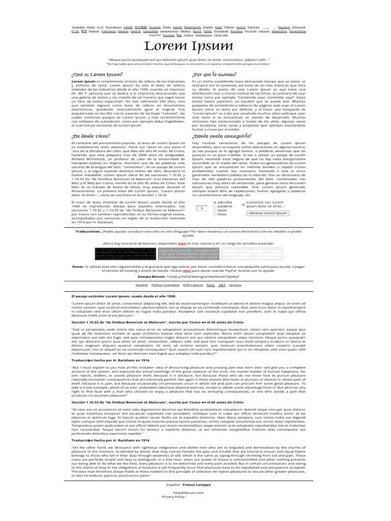 Espanol - Lipsum Gen | PDF | Estudios de idiomas extranjeros