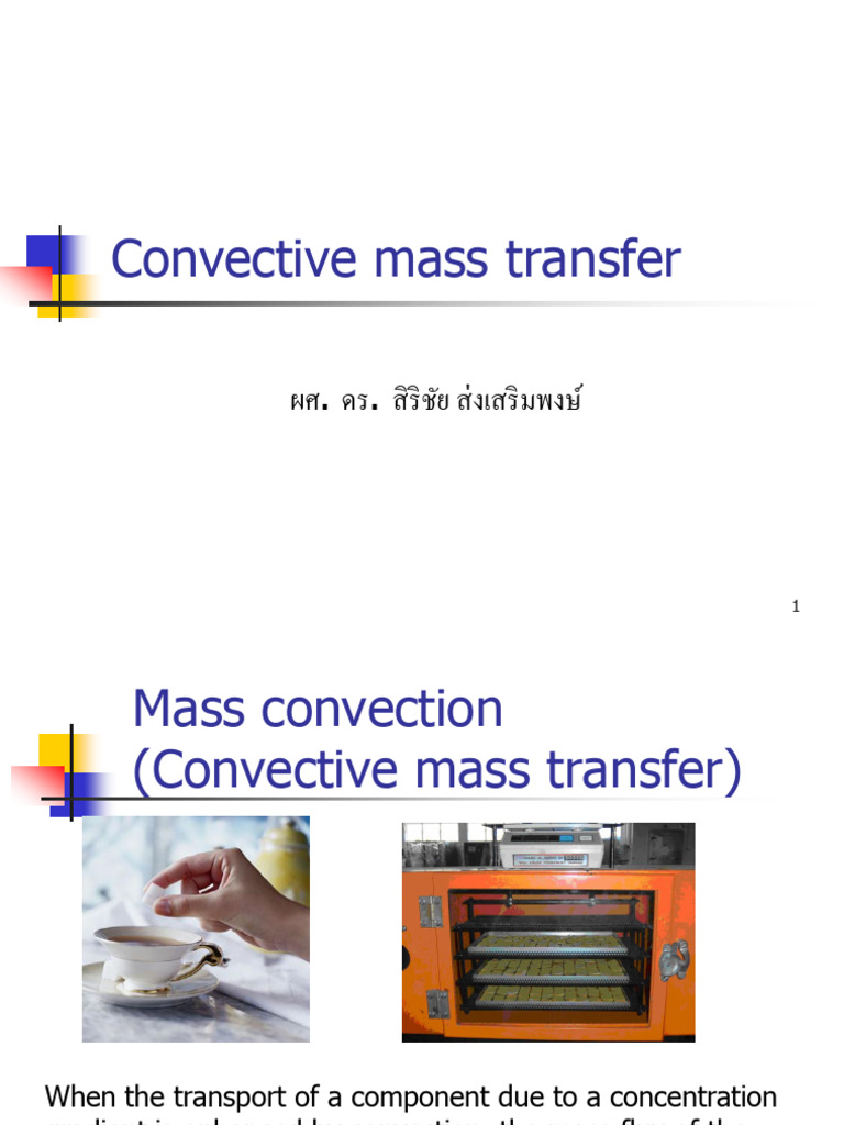 4 Convective Mass Transfer | PDF | Diffusion | Convection