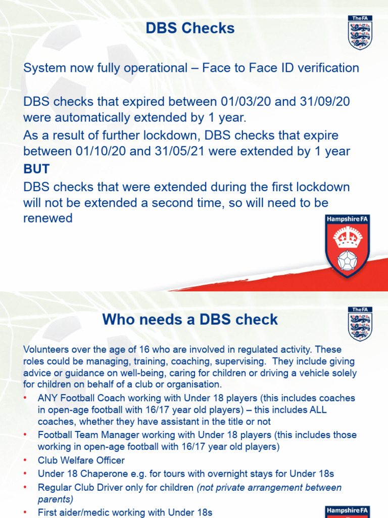 Dbs Guidance For Club Welfare Officers | PDF