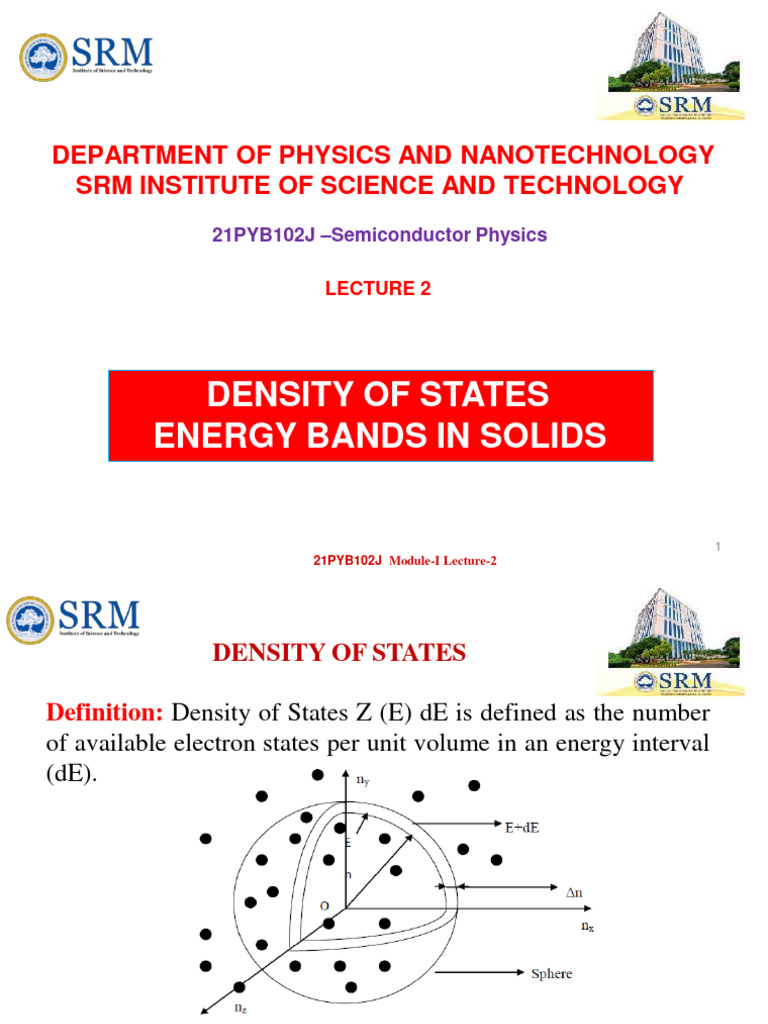 Density of States in Semiconductor Physics | PDF | Energy Level ...