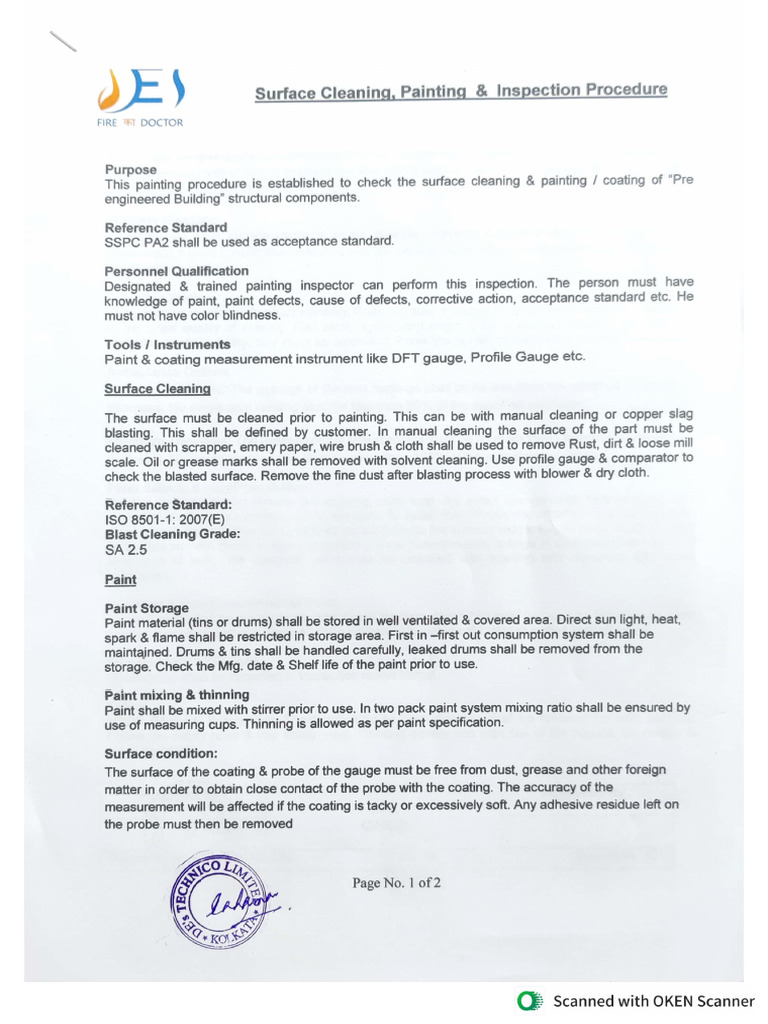 Paint Procedure | PDF