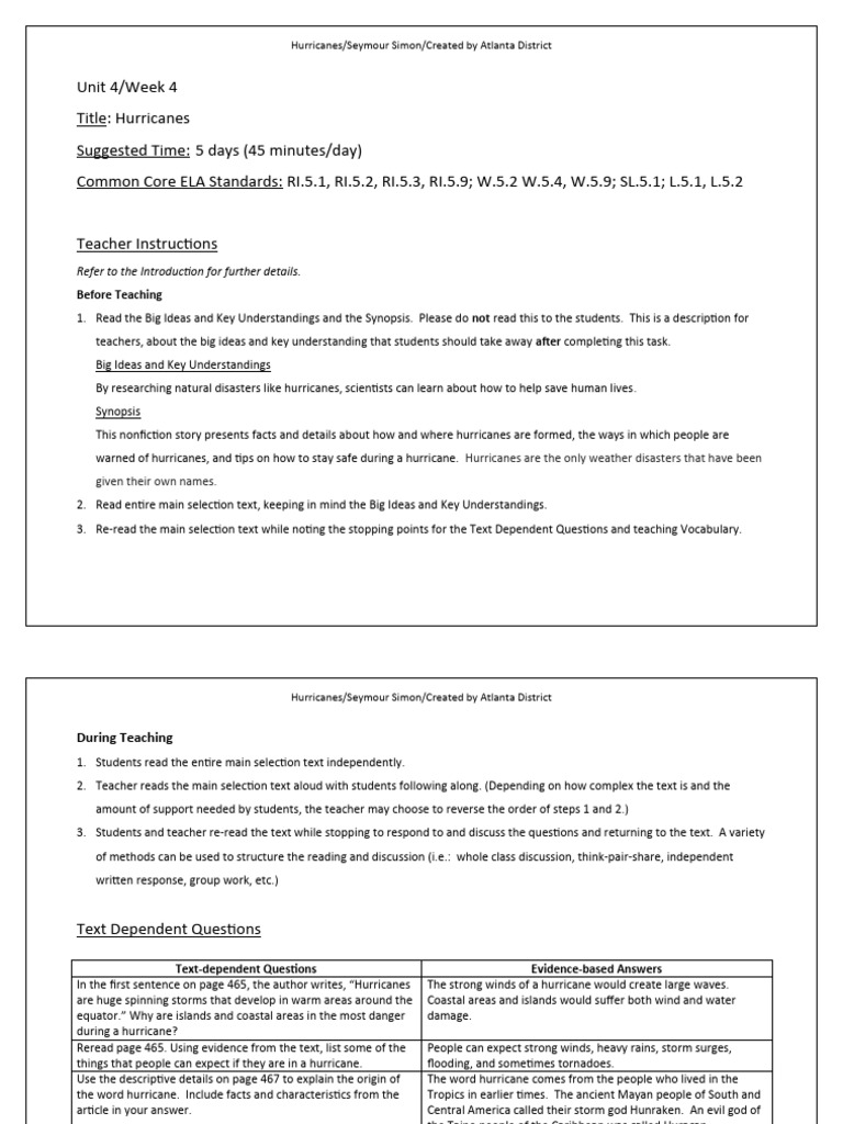 5.hurricanes - Lesson - Basal | PDF | Tropical Cyclones | Storms