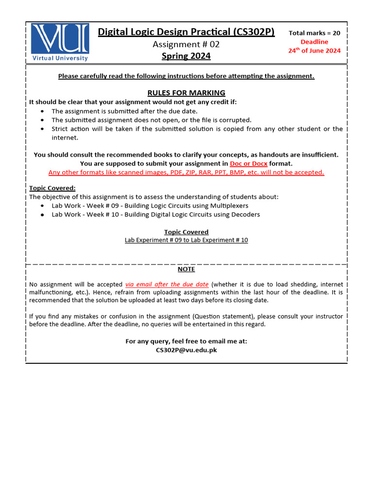 Spring 2024 - CS302P - 2 | PDF | Computer Engineering | Computing