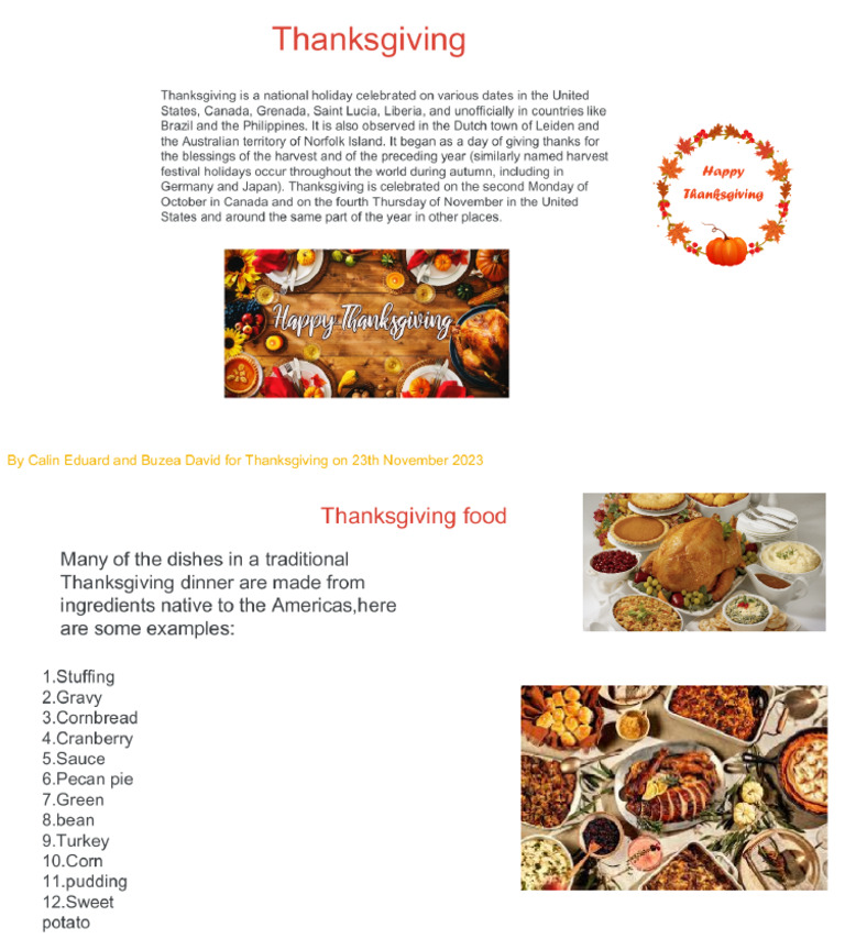 Thanksgiving | PDF