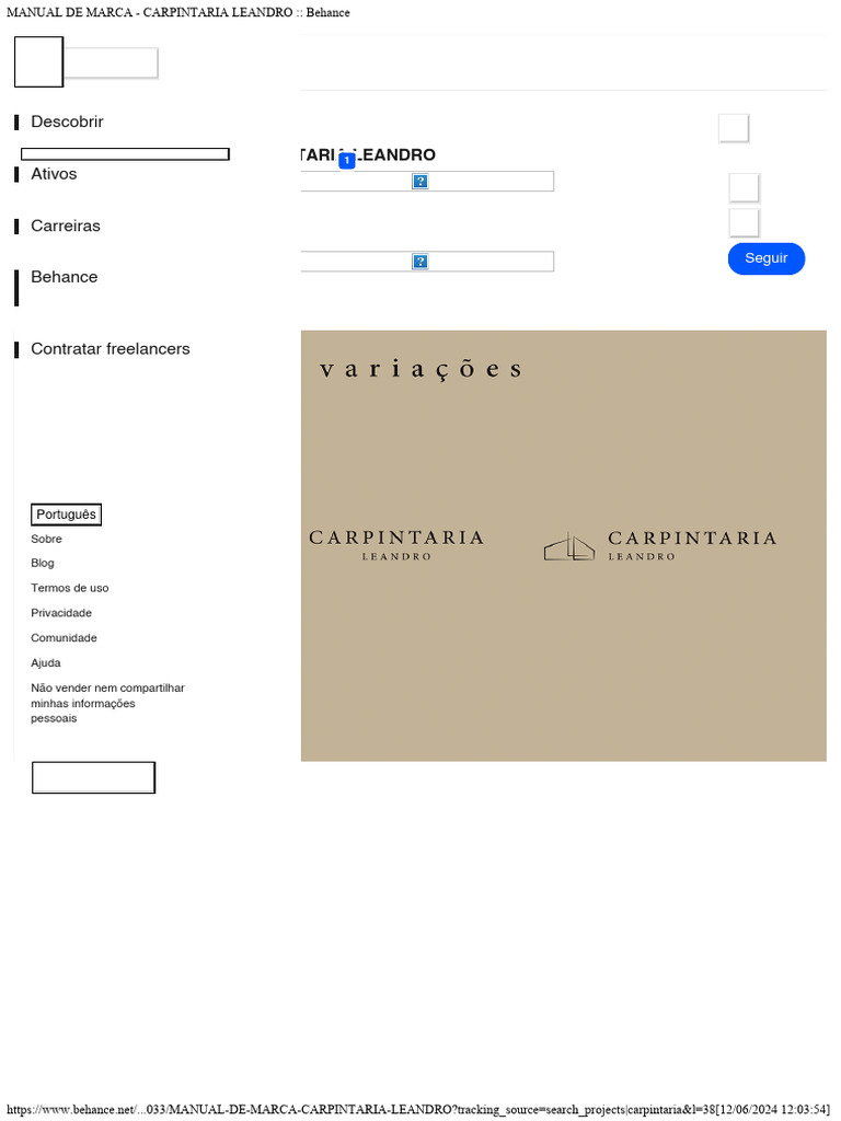 Manual de Marca - Carpintaria Leandro Behance | PDF | Negócios | Computadores