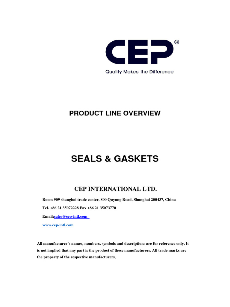 Cep Seals-Gaskets | Download Free PDF | Mechanical Engineering | Joining