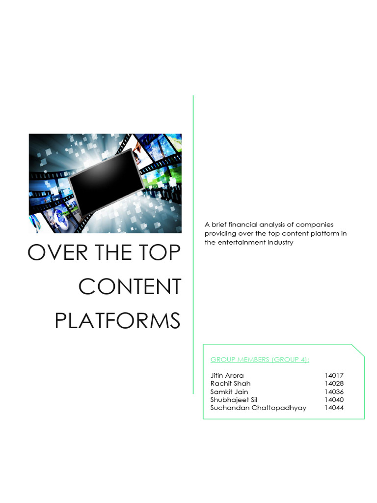 Ott Report Sample Report | PDF | Streaming Media | Profit (Economics)