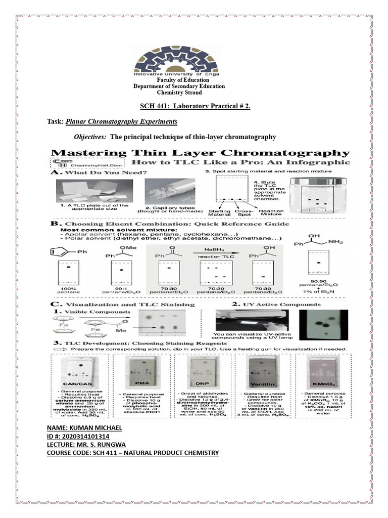 TLC Practical 2 | PDF | Thin Layer Chromatography | Chromatography