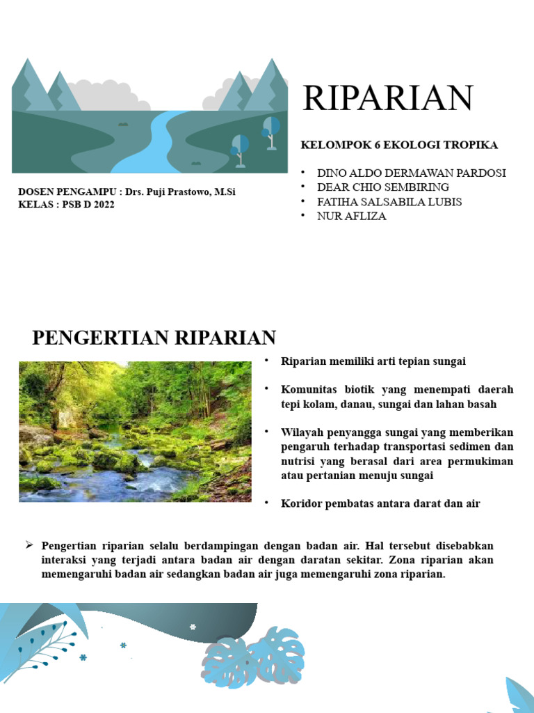 Riparian Ekologi Tropika | PDF