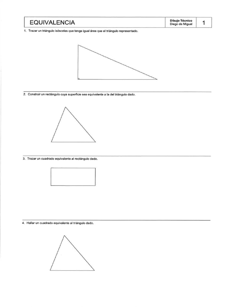 Ejercicios de Equivalencia | PDF