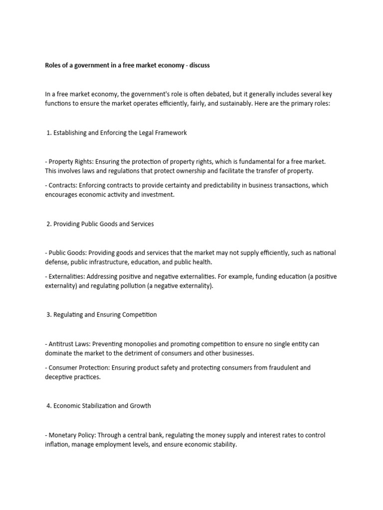 Government's Role in Uganda's Free Market | PDF | Taxes | Market ...