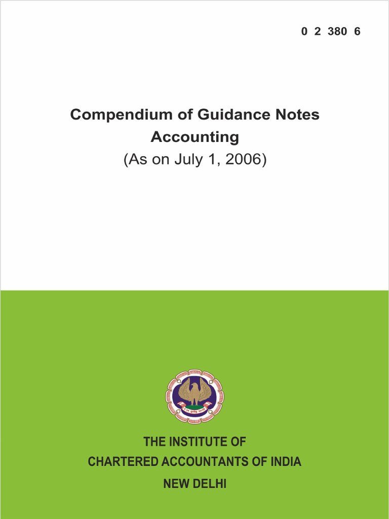 Compendium of Accounting Guidance Notes | PDF | Guarantee | Historical Cost