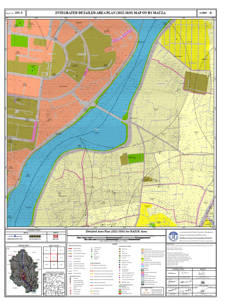 Integrated Detailed Area Plan (2022-2035) Map On Rs Mauza | PDF