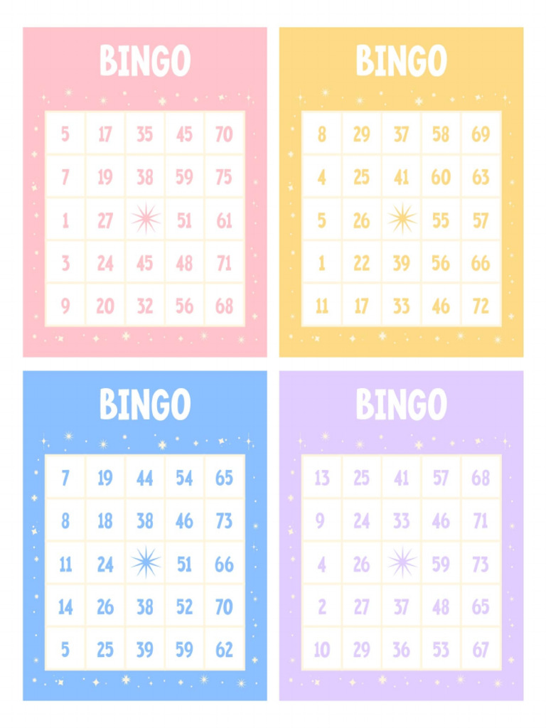 Free Printable Bingo Cards 177984 | PDF