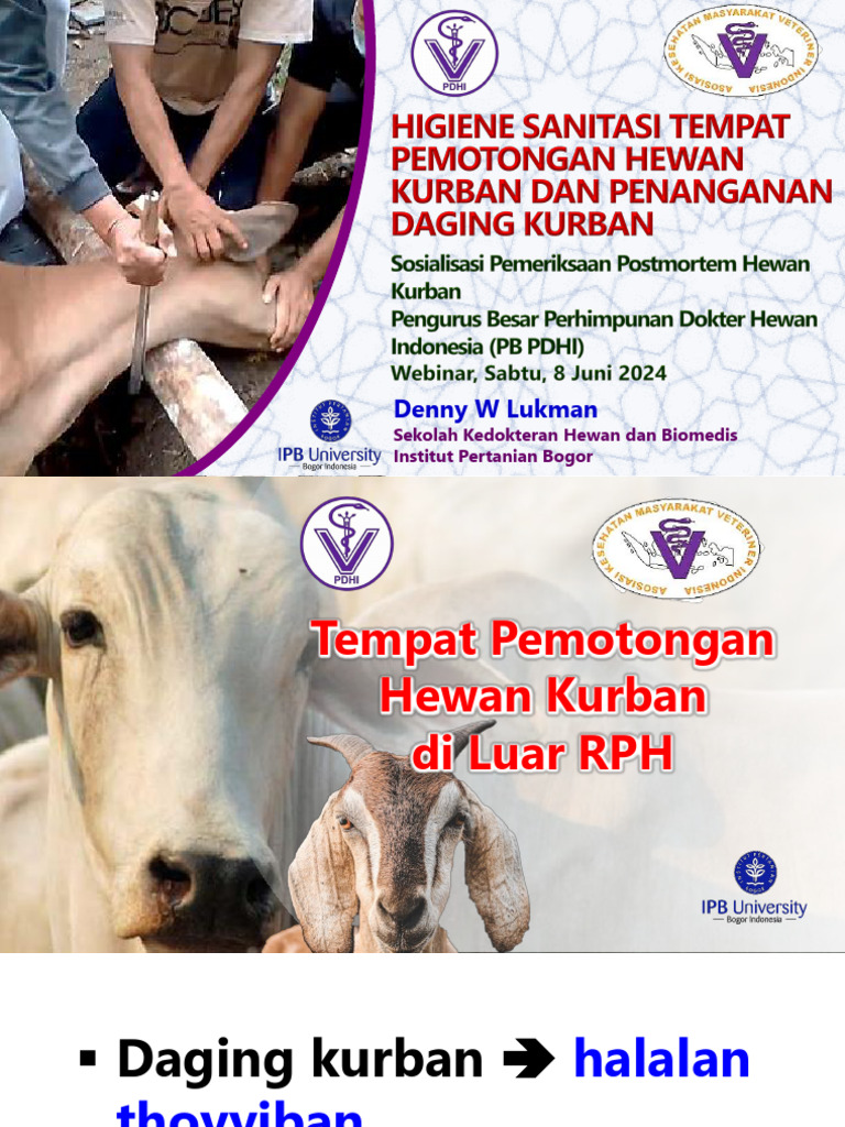 Higiene Sanitasi Di Tempat Pemotongan Hewan Kurban Dan Penanganan ...