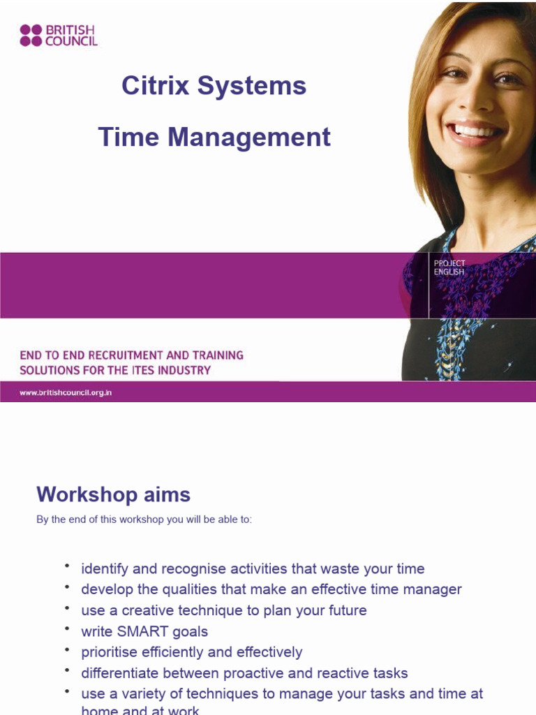 Time Management Workshop Overview | PDF | Time Management ...