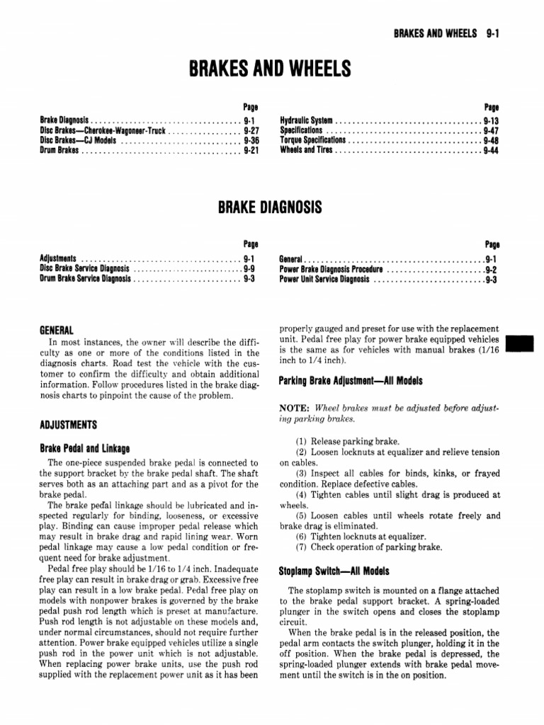 13 1977 9-Brakes & Wheels | PDF | Brake | Vehicle Technology