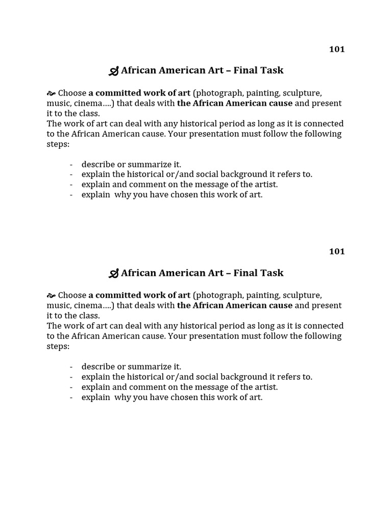 Black Art - Final Task 2 | PDF
