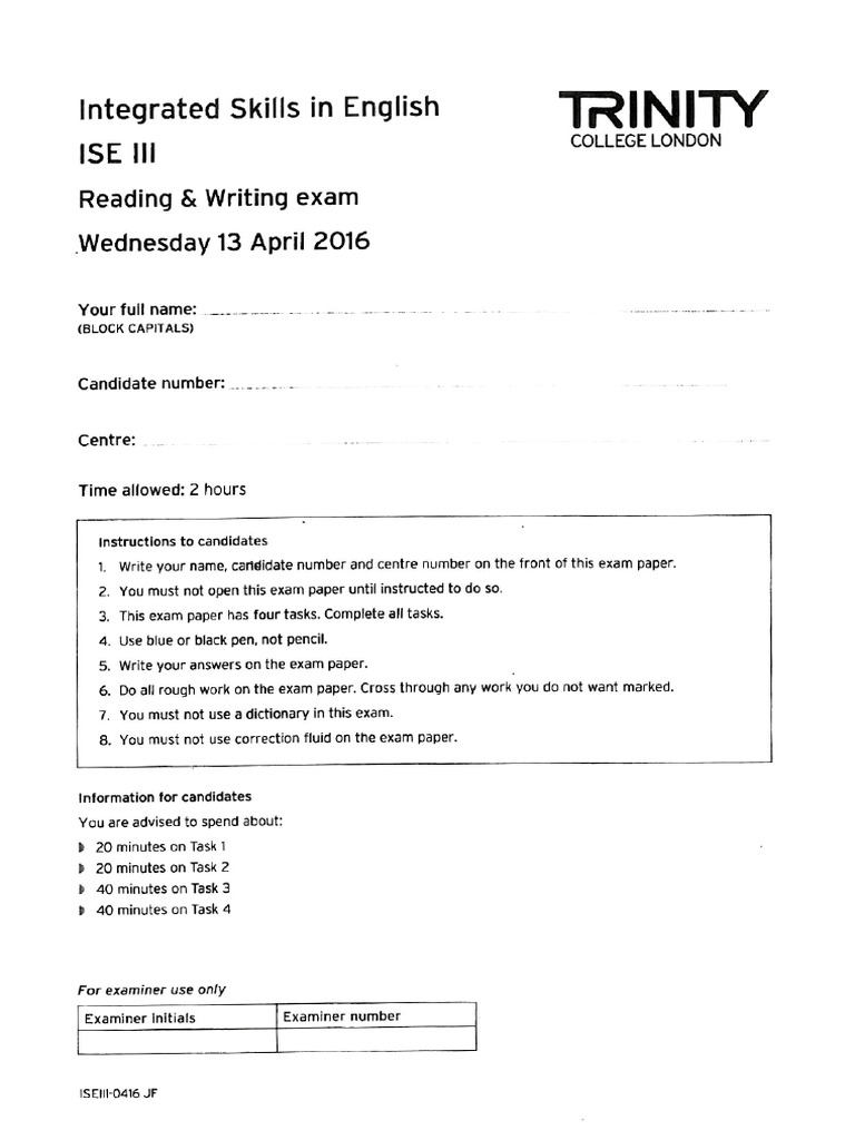 1.exam ISE III 13 Abril 2016 | PDF