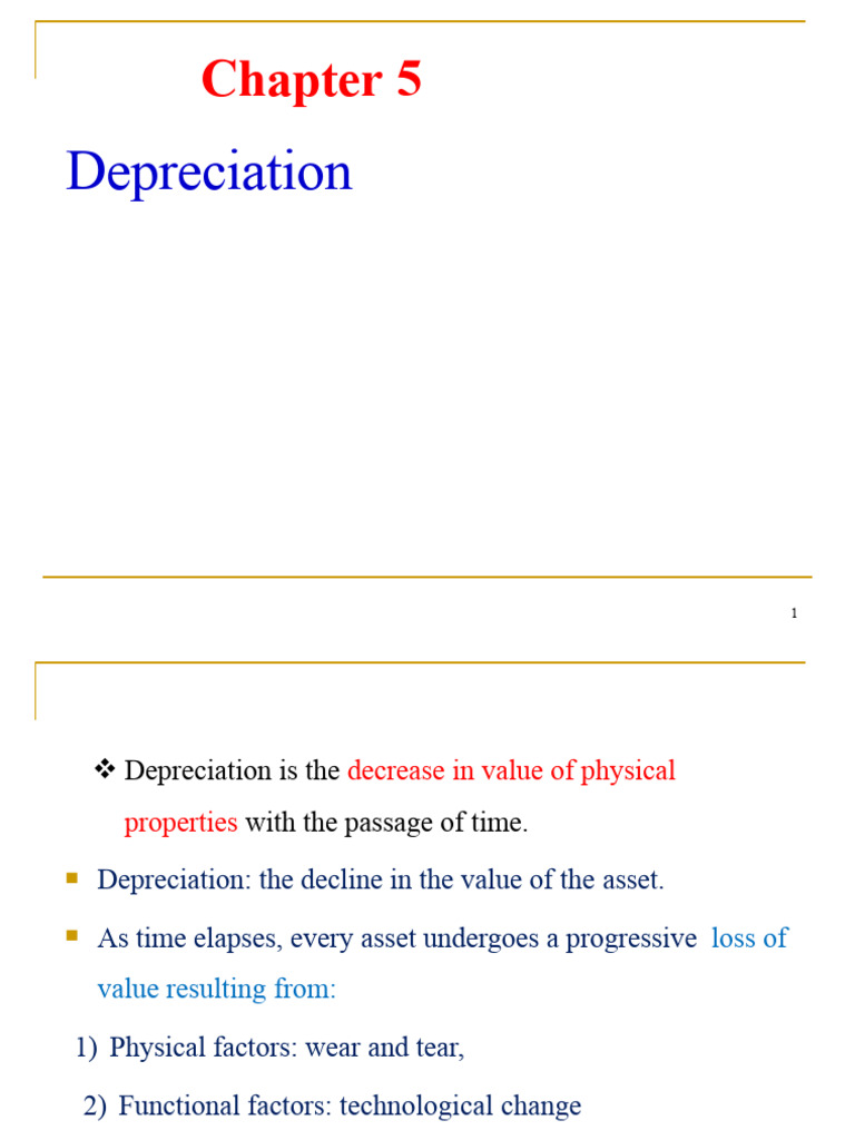 Chapter 5 | PDF | Depreciation | Book Value