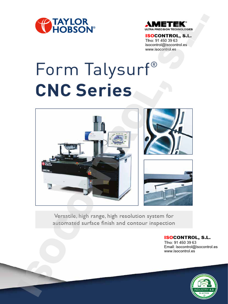 Form Talysurf I-Series - CNC | PDF | Calibration | Numerical Control