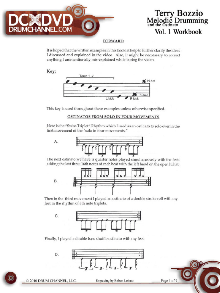 Terry Bozzio Vol 1 Workbook | PDF