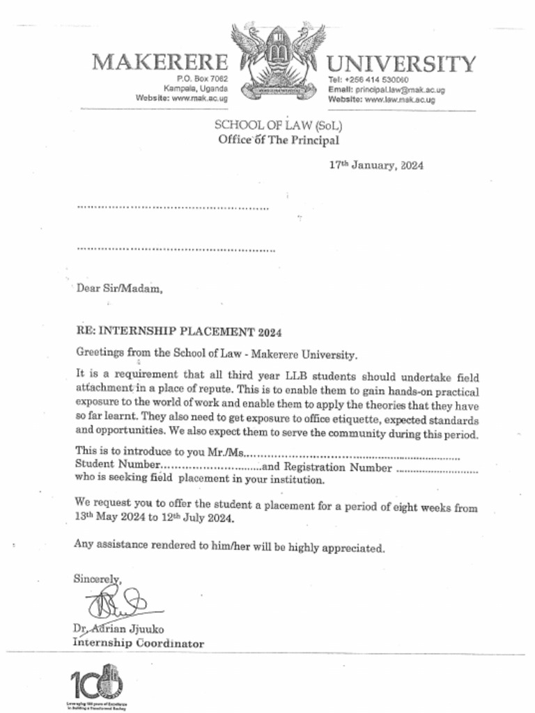 Internship Letter | PDF