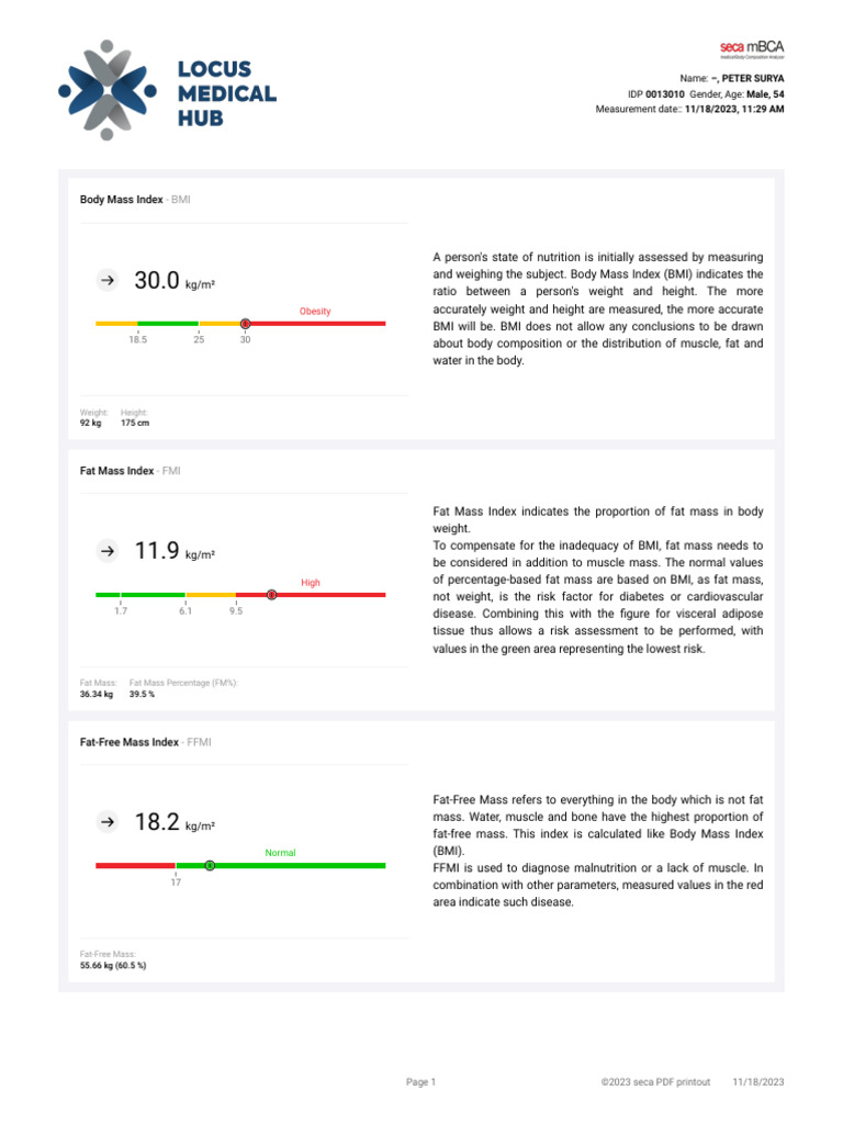 PETER SURYA - SingleViewWithExplanation - 2023-11-18 | PDF | Body Mass ...