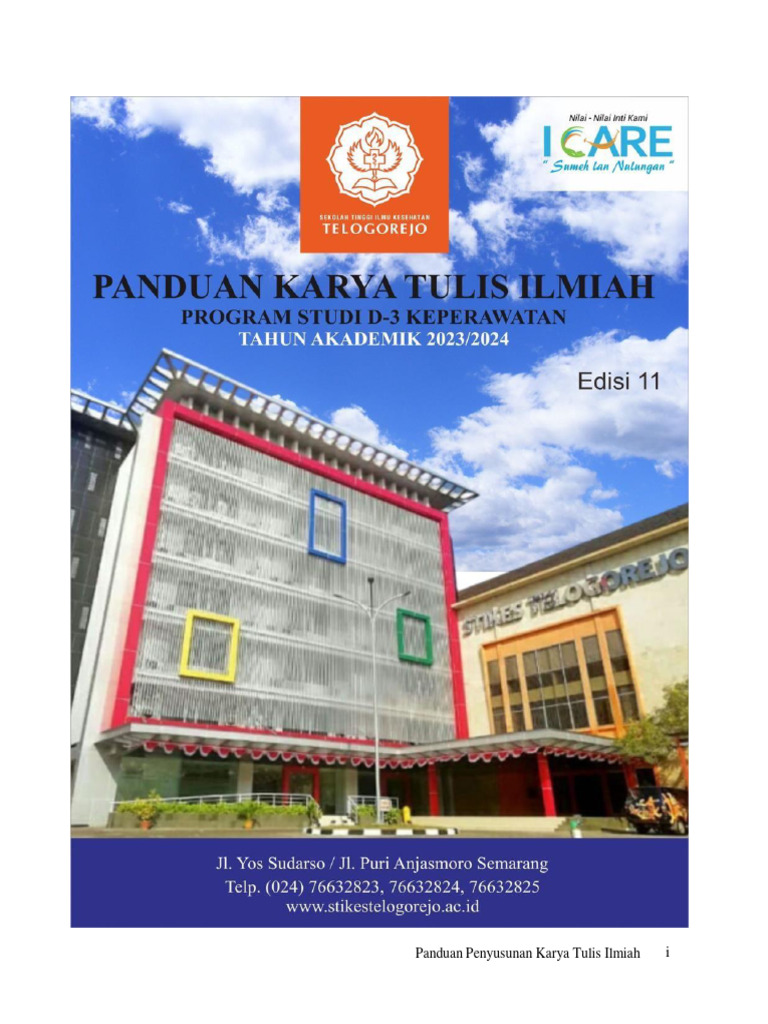 Panduan Penyusunan Kti d3 Keperawatan 23-24 | PDF | Karier & Perkembangan