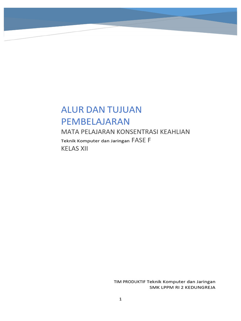 Atp Kelas Xii TJKT | PDF