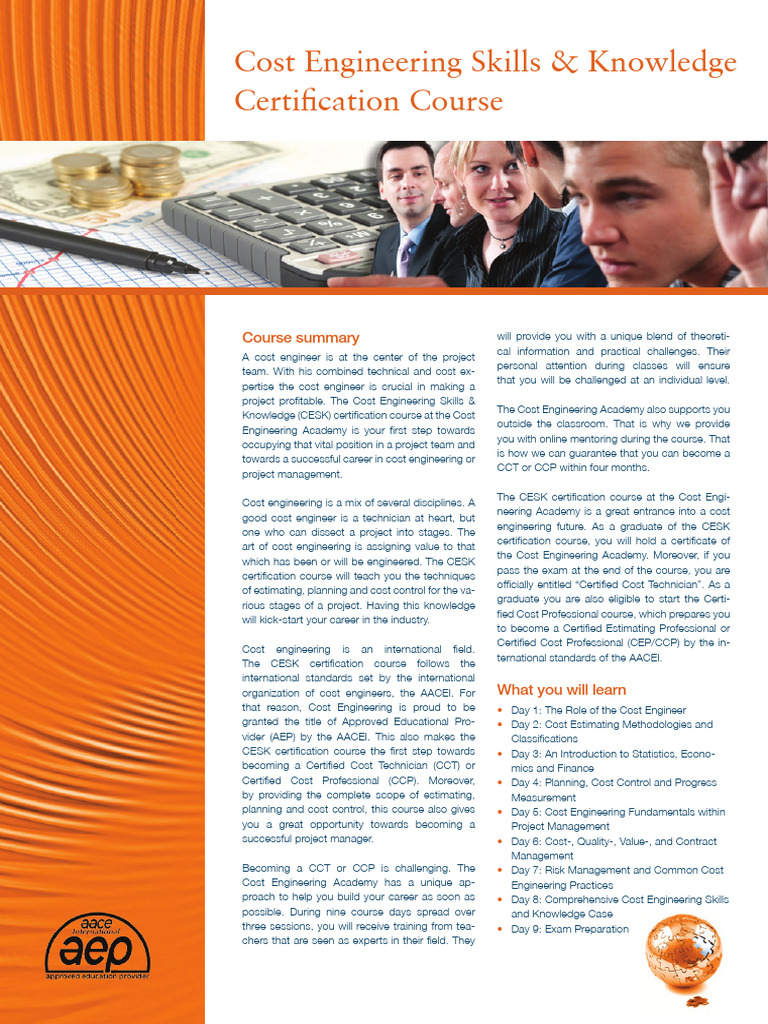 Cost Engineering Certification Guide | PDF | Engineer | Business