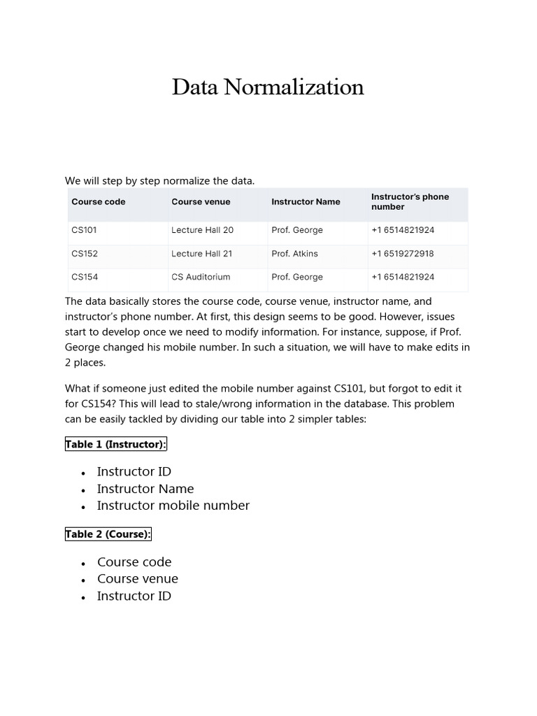 Data Normalization | PDF | Data | Information Retrieval