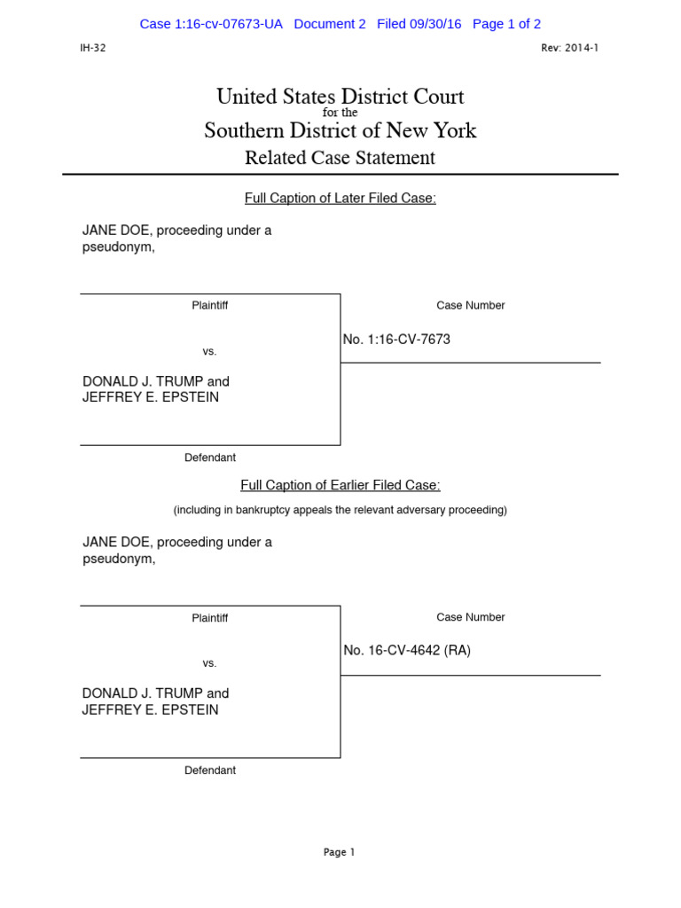 2+Statement+of+Relatedness 2 | PDF | Federal Rules Of Civil Procedure ...