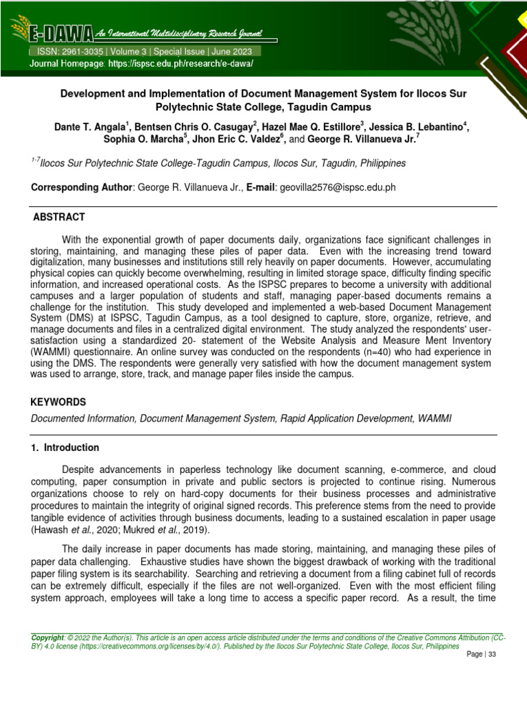 33-42.development and Implementation of Document Management System For Ilocos Sur Polytechnic ...