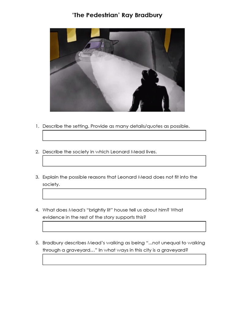 'The Pedestrian' Ray Bradbury | PDF | Social Science