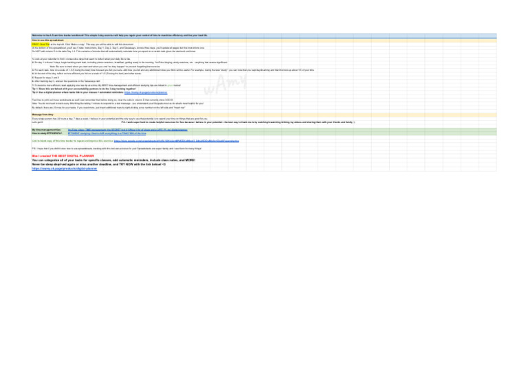 A-Team Time Log Exercise - Instructions | PDF | Spreadsheet | Time ...