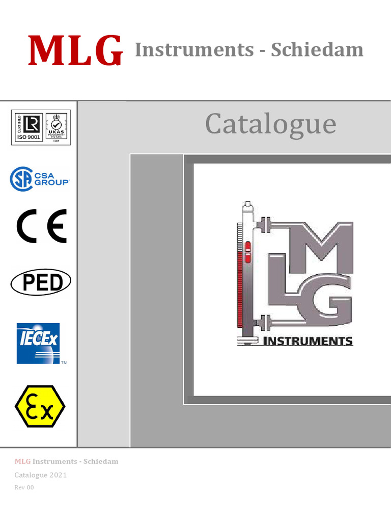 MLG Instruments General Catalogue 2021 Rev.00 | PDF | Materials | Equipment