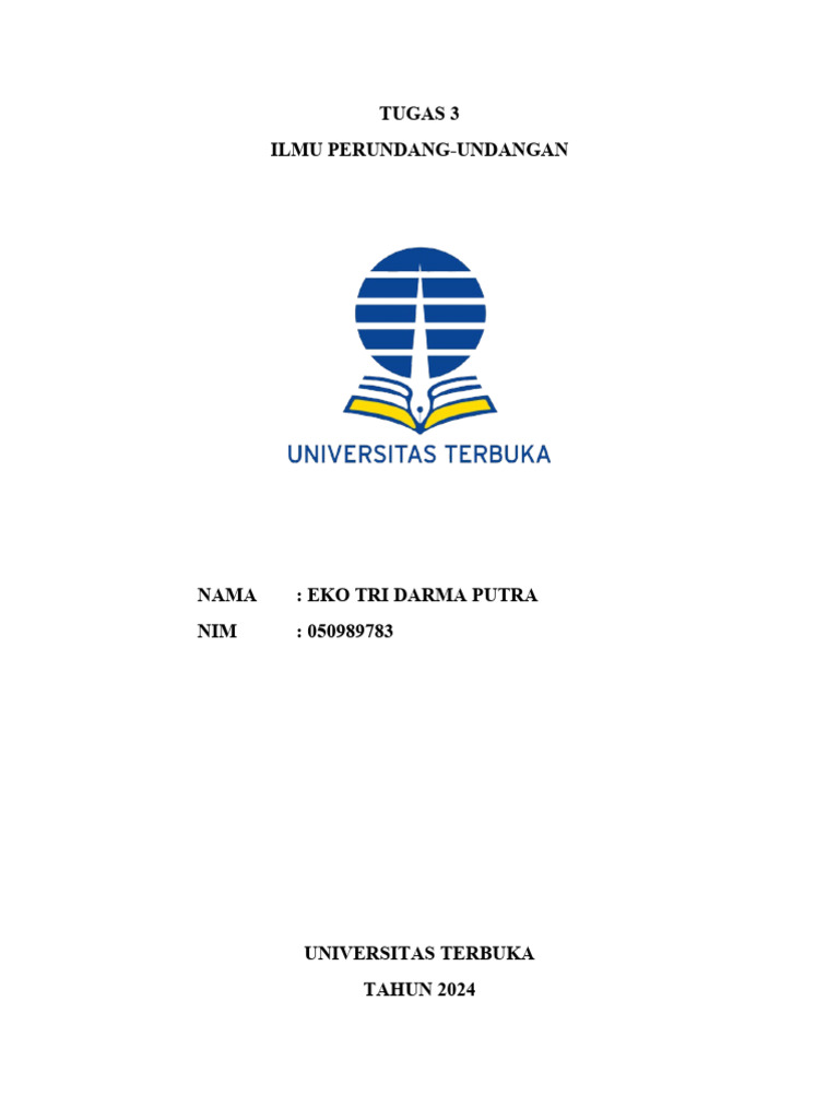 Tugas 3 Ilmu Perundang-Undangan | PDF