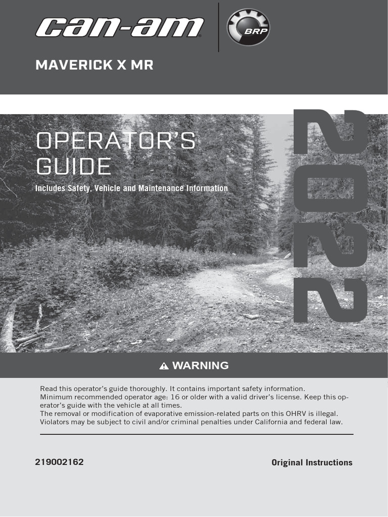 Canam Maverick X MR 2022 | PDF