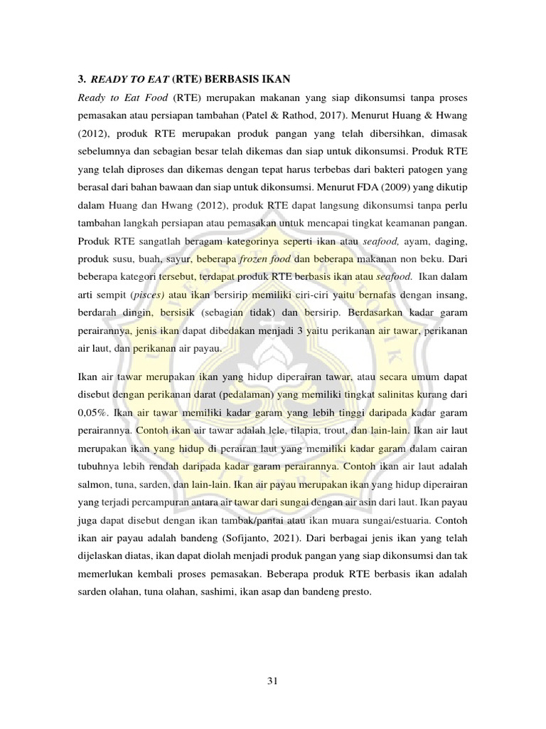 Teknik Pemrosesan Untuk Peningkatan Umur Simpan Dan Keamanan Pangan Produk Ready To Eat (Rte ...
