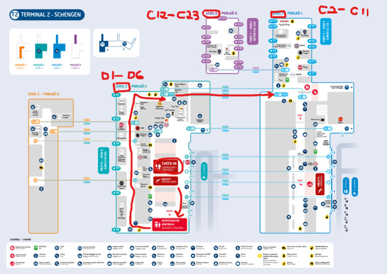 Mapa-Letiste-Praha - Prague-Airport - Map - Q2-2024 Page 2 | PDF