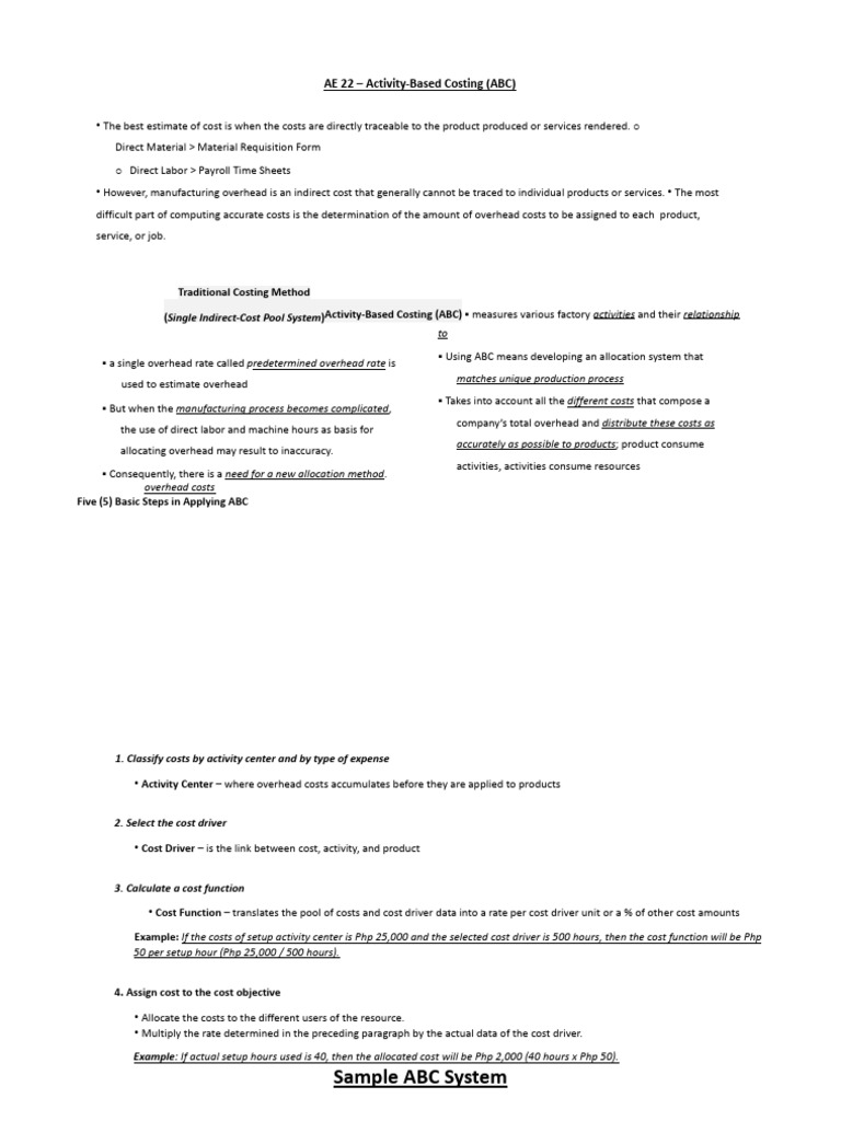 Activity-Based Costing Explained | PDF | Business | Business Economics
