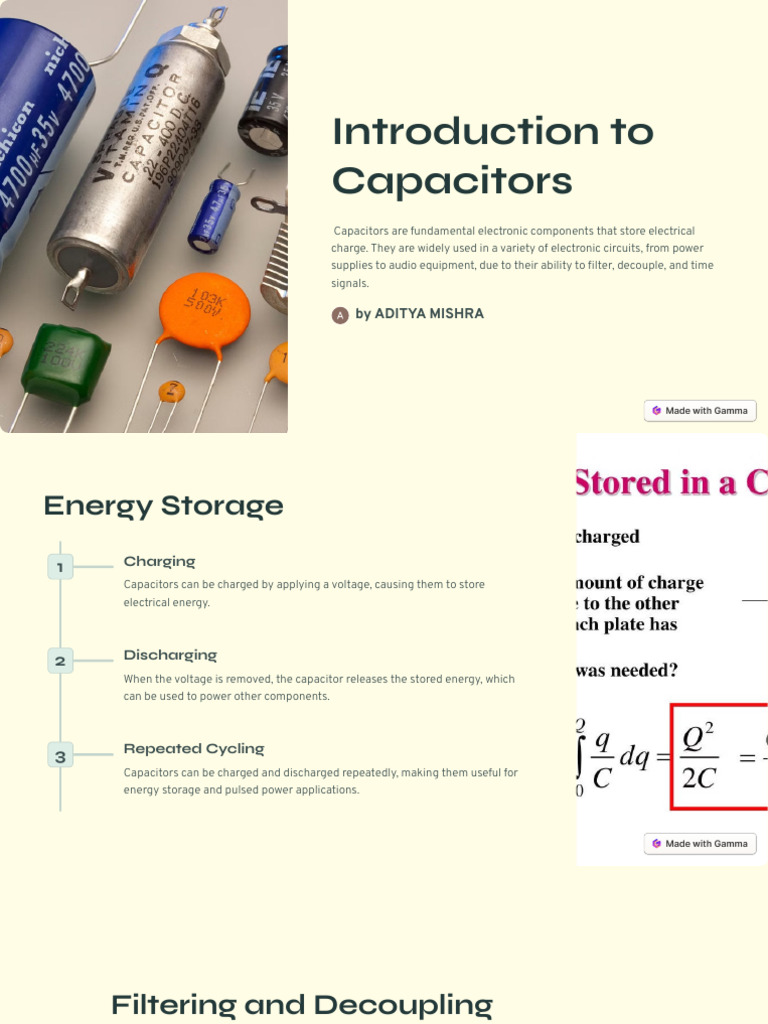 Introduction To Capacitors | PDF | Capacitor | Electromagnetic Interference