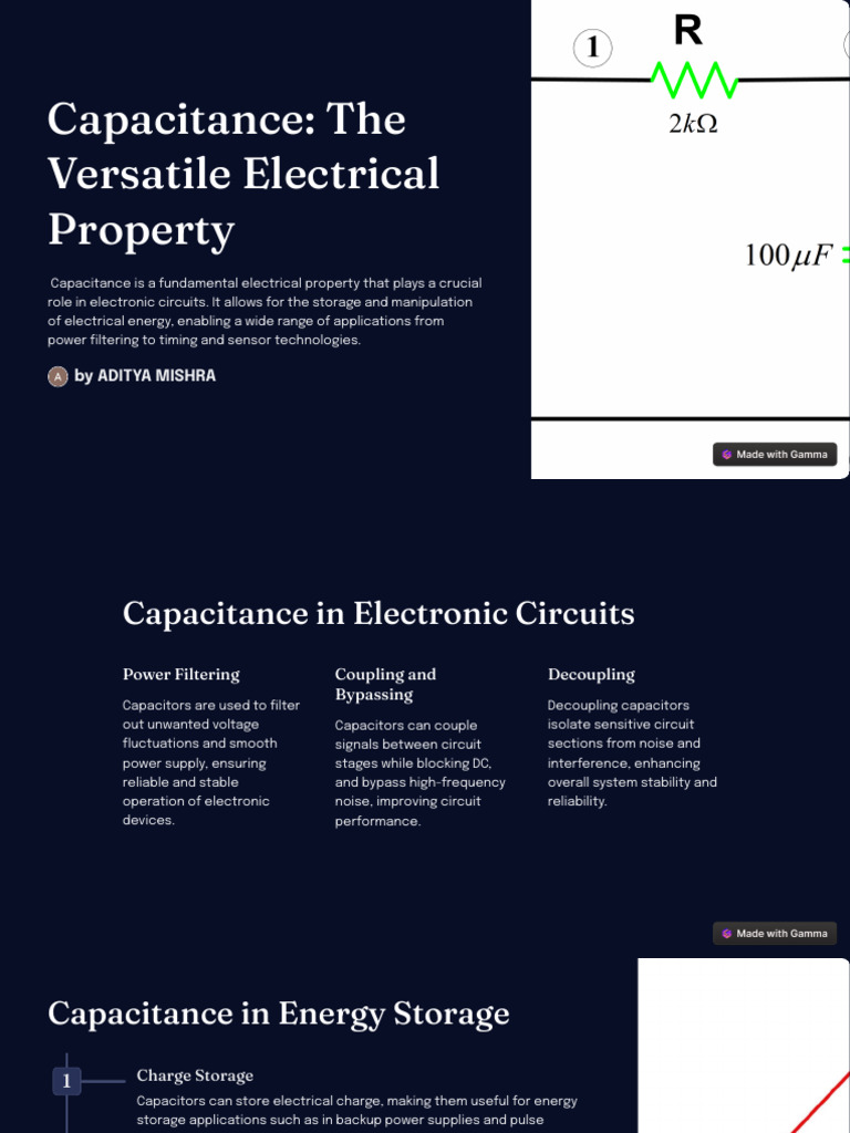 Capacitance The Versatile Electrical Property | PDF | Capacitor | Electronic Filter