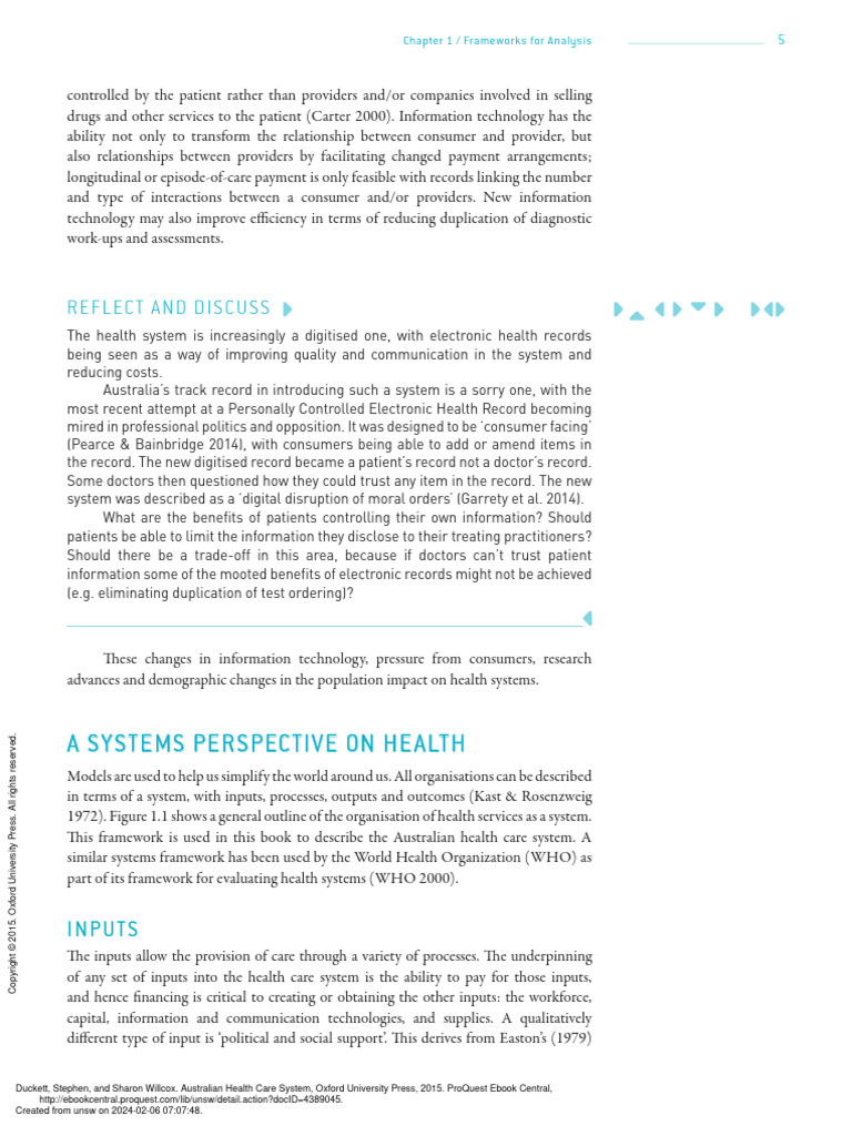 PG 5-7 Australian Health Care System - (A Systems Perspective On Health ...