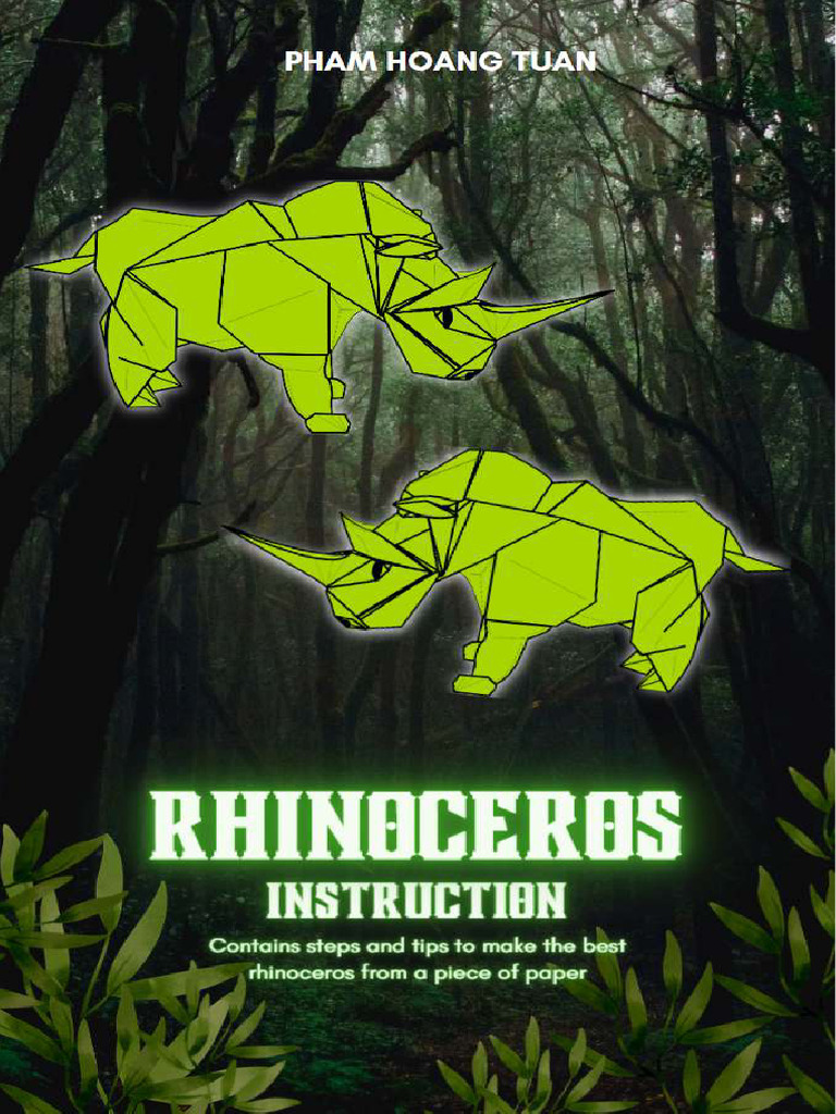 Rhino Diagram | PDF | Paper Art | Paper Folding