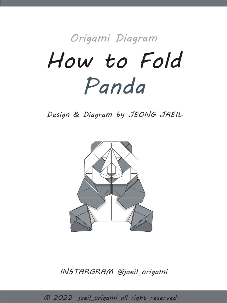 How_To_Fold_Panda | PDF | Paper Folding | Stationery