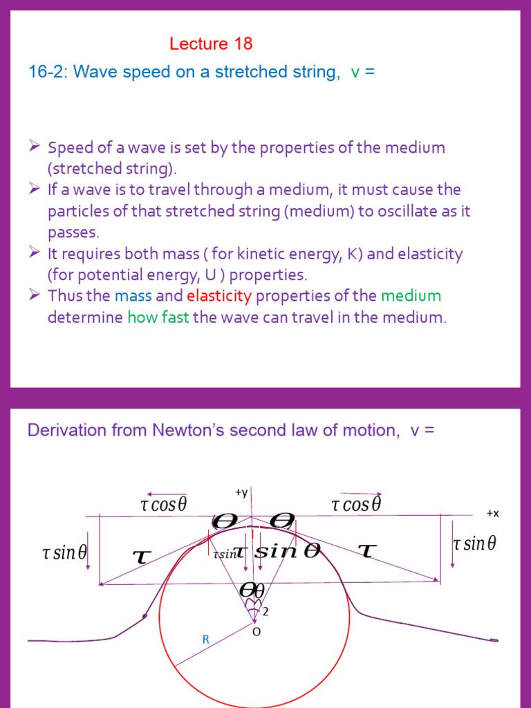 Lecture 18 | PDF | Waves | Acceleration