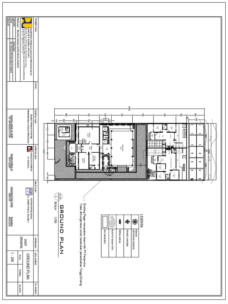 Ground Plan Penataan Kawasan Koramil | PDF